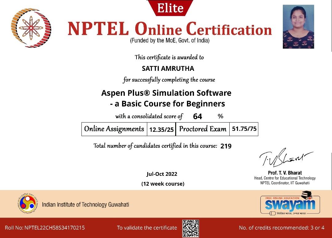 Satti Amrutha on LinkedIn: #nptel #swayam #aspen Satti Amrutha on LinkedIn: #nptel #swayam #aspen