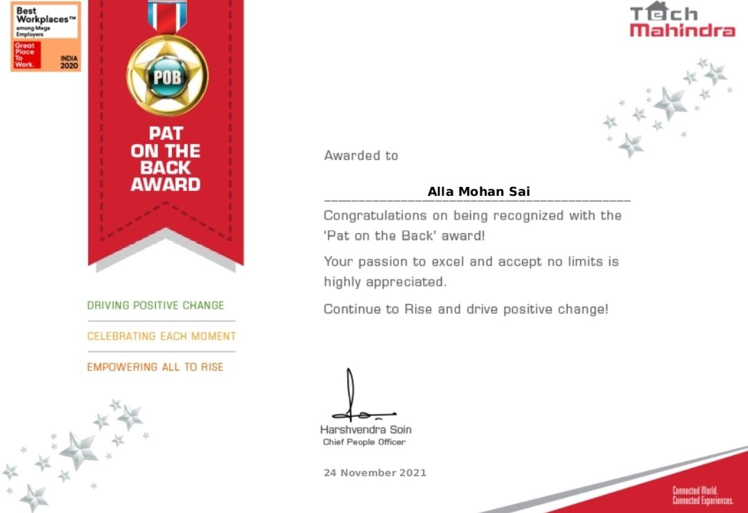 Mohan Sai Alla on LinkedIn: #ceriumsystems #techmahindra #thankyou Mohan Sai Alla on LinkedIn: #ceriumsystems #techmahindra #thankyou