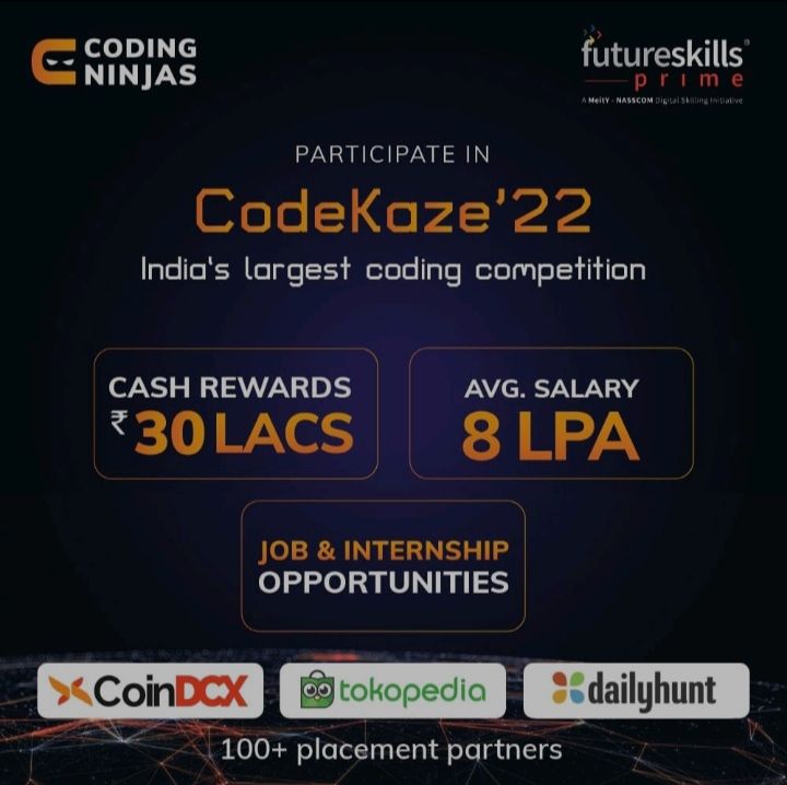 Khushi Gautam on LinkedIn: #codingninjas #intern #codekaze Khushi Gautam on LinkedIn: #codingninjas #intern #codekaze