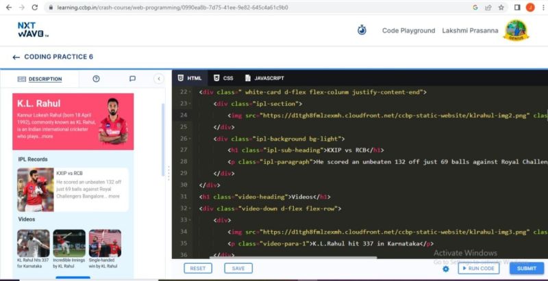 LAKSHMI PRASANNA KONDA on LinkedIn: #nextwave #rahulattuluri #html #css ... LAKSHMI PRASANNA KONDA on LinkedIn: #nextwave #rahulattuluri #html #css ...
