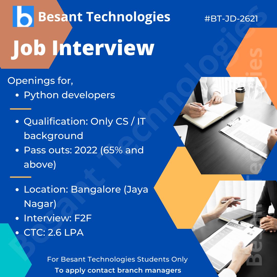 Besant Technologies on LinkedIn: #python #html #css #js #carrergap #non ... Besant Technologies on LinkedIn: #python #html #css #js #carrergap #non ...