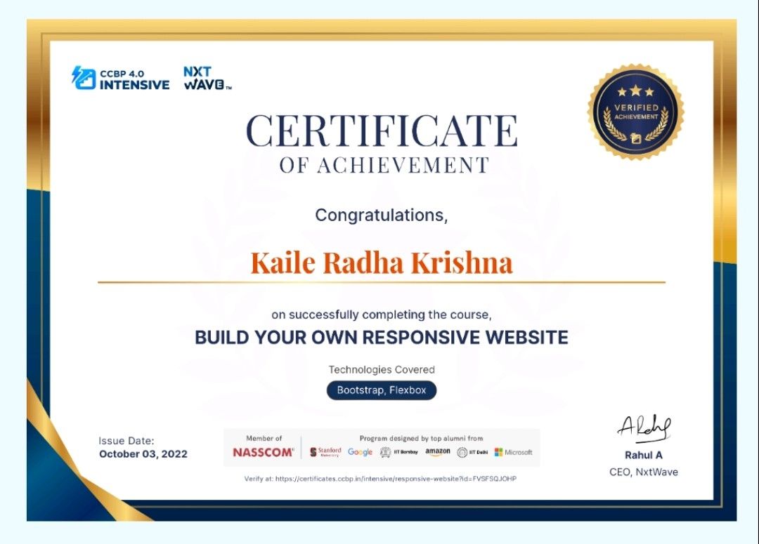 Radha Krishna kaile on LinkedIn: #nxtwave #ccbp #ccbpian #html #css # ... Radha Krishna kaile on LinkedIn: #nxtwave #ccbp #ccbpian #html #css # ...