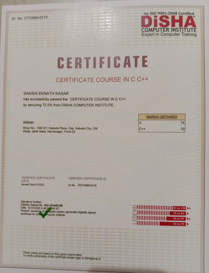 sakshi kasar on LinkedIn: #c #cpp #programing #disha sakshi kasar on LinkedIn: #c #cpp #programing #disha