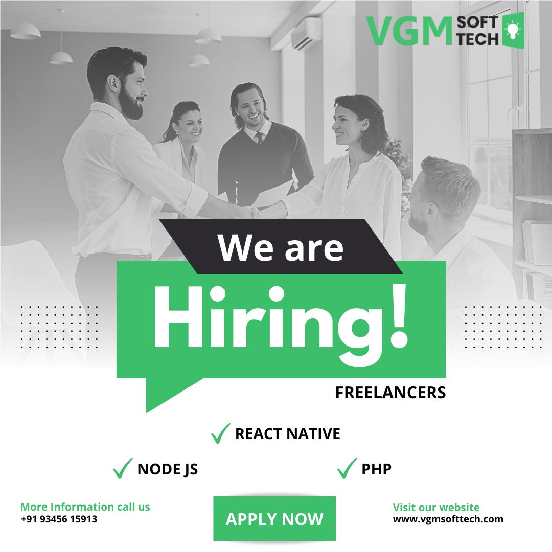 VGM SOFT TECH CBE on LinkedIn: #reactnative #nodejs #php #freelancers # ... VGM SOFT TECH CBE on LinkedIn: #reactnative #nodejs #php #freelancers # ...