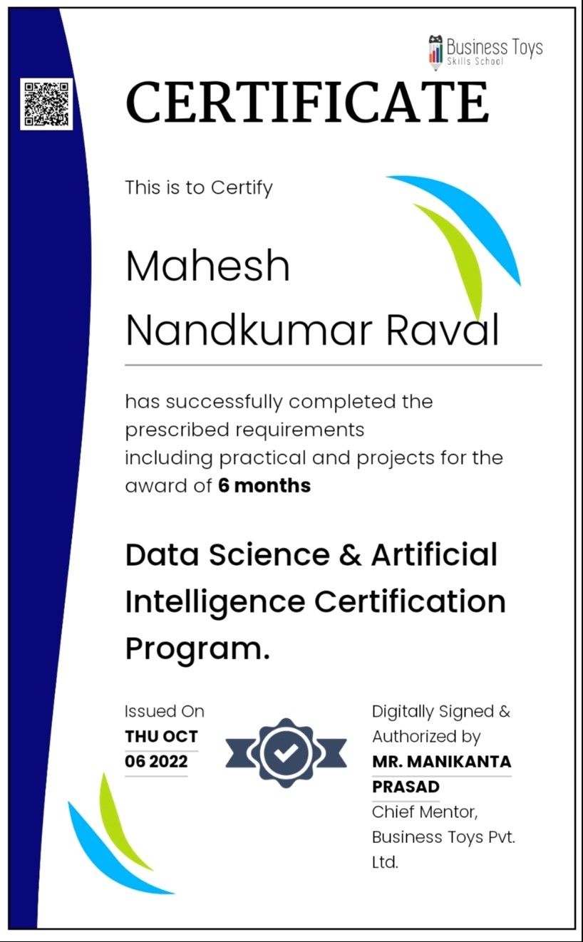 Mahesh Raval on LinkedIn: #datascience #artificialintelligence # ... Mahesh Raval on LinkedIn: #datascience #artificialintelligence # ...