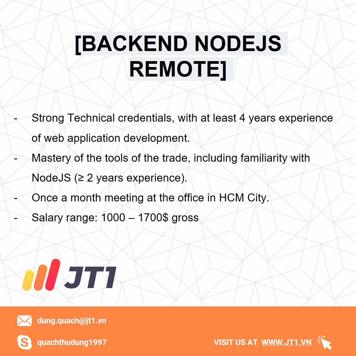 #nodejs #remotejob | Dung Quach (Daria Quach) #nodejs #remotejob | Dung Quach (Daria Quach)