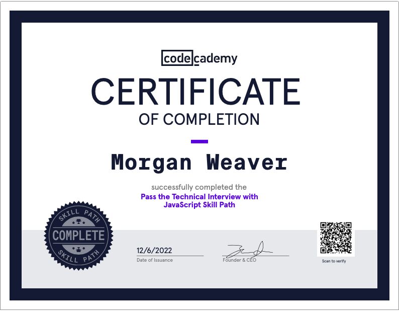 Morgan Weaver on LinkedIn: #javascript #interview #algorithms # ... Morgan Weaver on LinkedIn: #javascript #interview #algorithms # ...