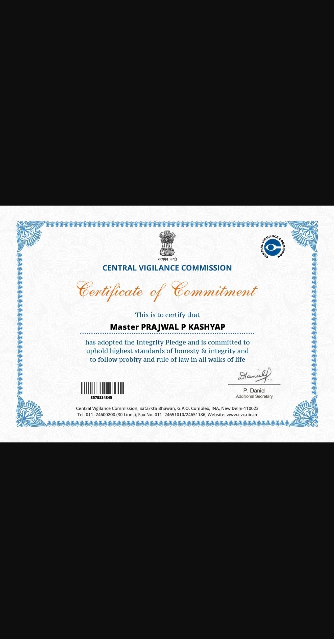 Prajwal P Kashyap on LinkedIn: #integrity #honesty #pledge #probity # ... Prajwal P Kashyap on LinkedIn: #integrity #honesty #pledge #probity # ...