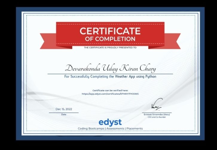 DEVARAKONDA UDAY KIRAN CHARY on LinkedIn: #edyst #pythonprogramming # ... DEVARAKONDA UDAY KIRAN CHARY on LinkedIn: #edyst #pythonprogramming # ...