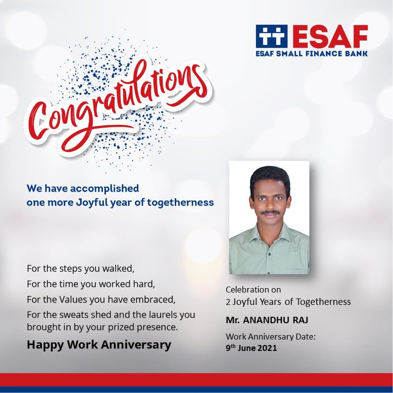 Anandhu Raj on LinkedIn: #celebrating2yearsofjoyfulbanking | 11 comments Anandhu Raj on LinkedIn: #celebrating2yearsofjoyfulbanking | 11 comments