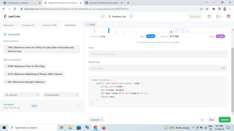 Ishu Jain on LinkedIn: #100daysofcodechallenge #hackerrank #vitbhopal # ... Ishu Jain on LinkedIn: #100daysofcodechallenge #hackerrank #vitbhopal # ...