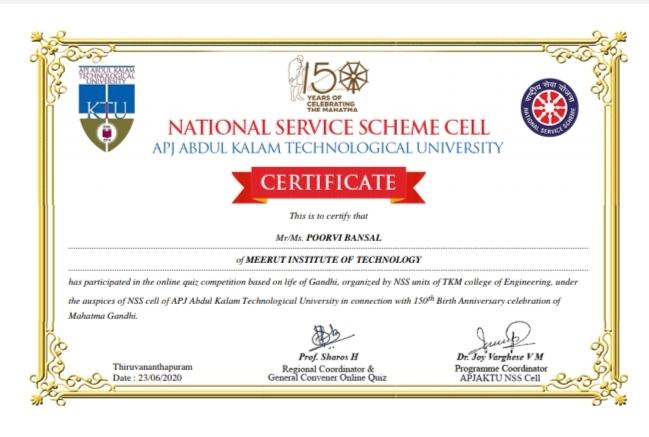 POORVI BANSAL on LinkedIn: #quizz #aktu #nssc #awareness POORVI BANSAL on LinkedIn: #quizz #aktu #nssc #awareness