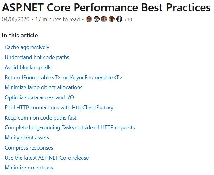Anuraj Parameswaran on LinkedIn: ASPNET Core Performance Best Practices ... Anuraj Parameswaran on LinkedIn: ASPNET Core Performance Best Practices ...