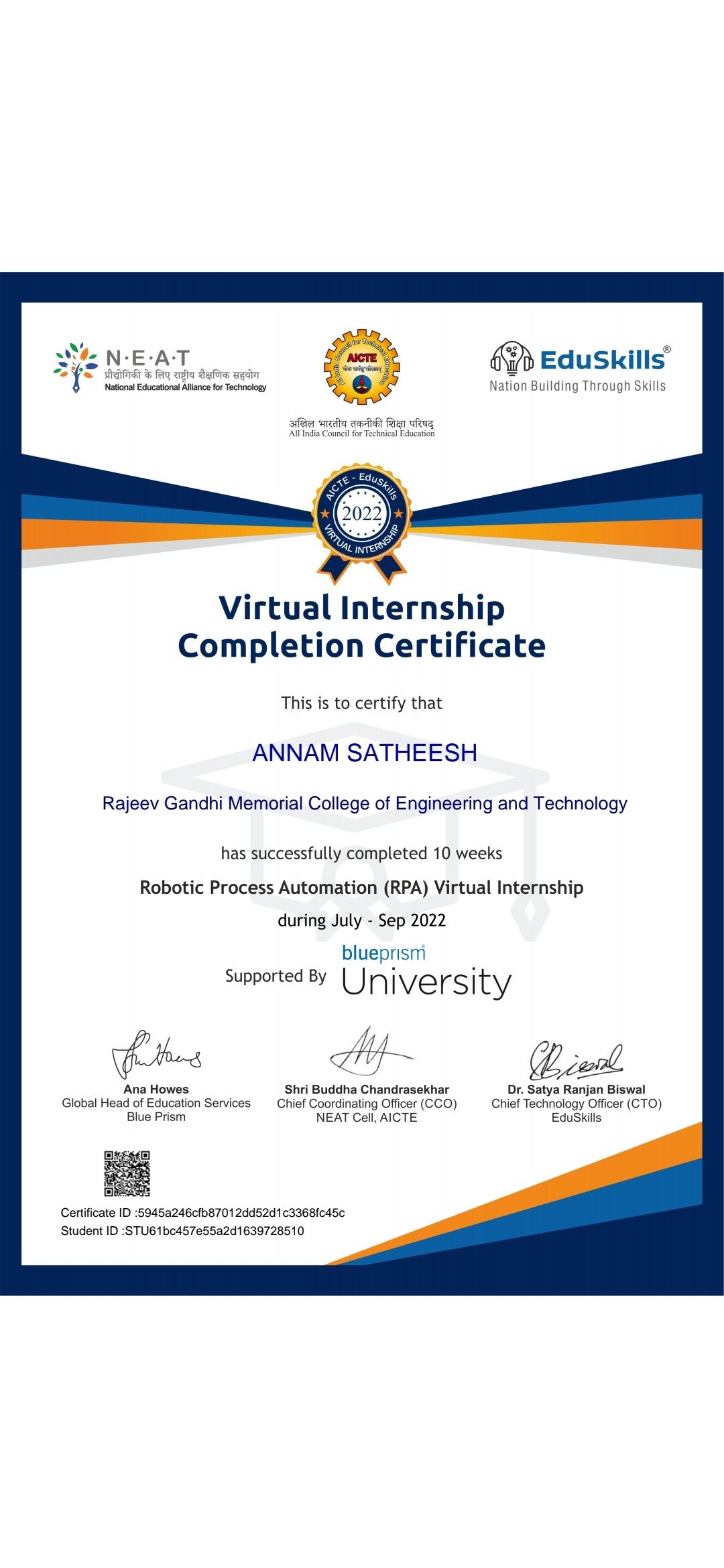 ANNAM SATHEESH on LinkedIn: #aicte ANNAM SATHEESH on LinkedIn: #aicte