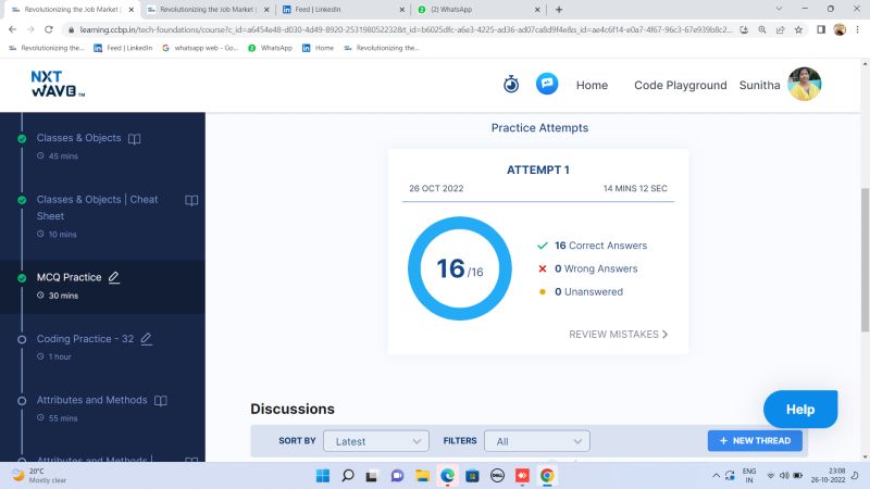 sunitha sandipam on LinkedIn: #day32 #100daysofcodechallenge #ccbp # ... sunitha sandipam on LinkedIn: #day32 #100daysofcodechallenge #ccbp # ...