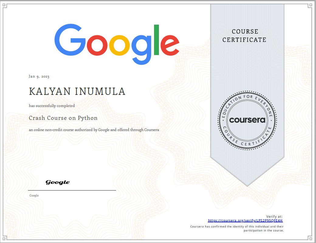 INUMULA KALYAN KUMAR on LinkedIn: #python #pythonlearning #pythoncoding ... INUMULA KALYAN KUMAR on LinkedIn: #python #pythonlearning #pythoncoding ...