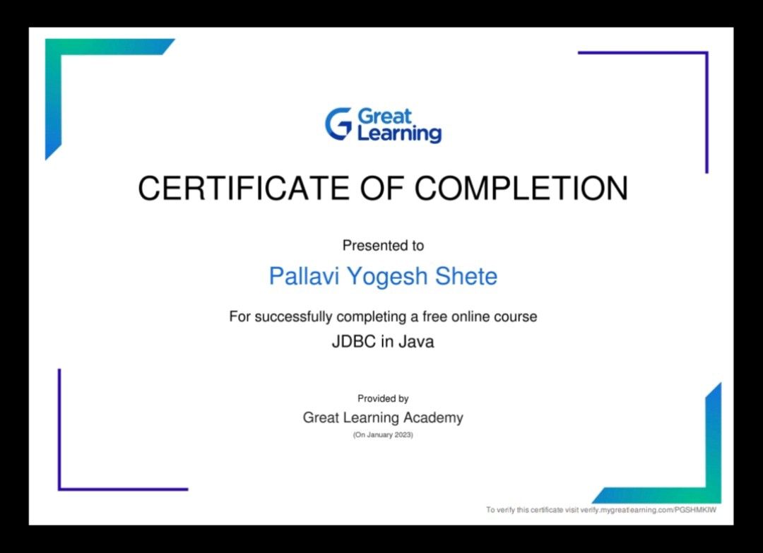Pallavi Shete on LinkedIn: #java #jdbc #database #dbms Pallavi Shete on LinkedIn: #java #jdbc #database #dbms