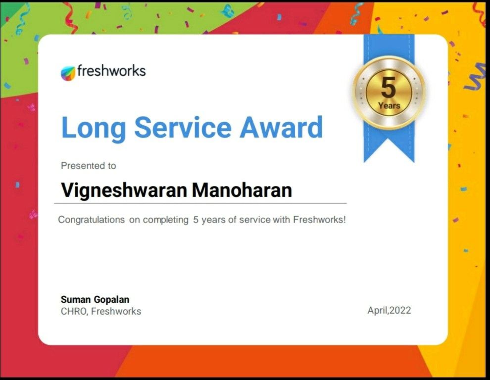 Vigneshwaran M on LinkedIn: #freshworks Vigneshwaran M on LinkedIn: #freshworks