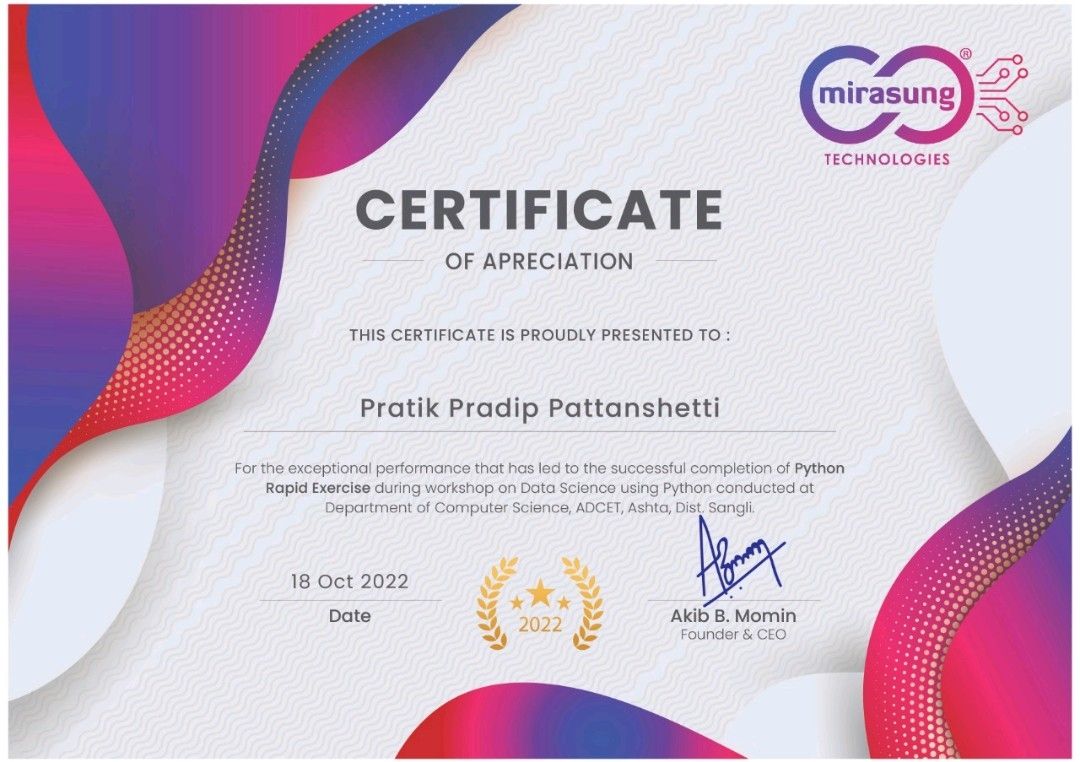 Pratik Pattanshetti on LinkedIn: #python #datascience #workshop Pratik Pattanshetti on LinkedIn: #python #datascience #workshop