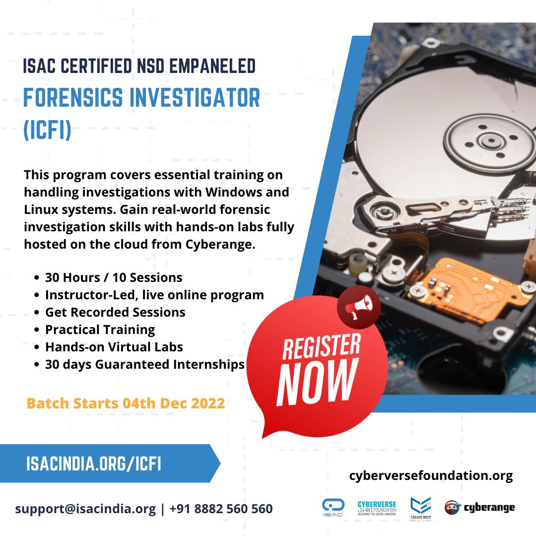 Rajshekhar Pullabhatla on LinkedIn: #isac #isacindia #forensics #cyber ... Rajshekhar Pullabhatla on LinkedIn: #isac #isacindia #forensics #cyber ...