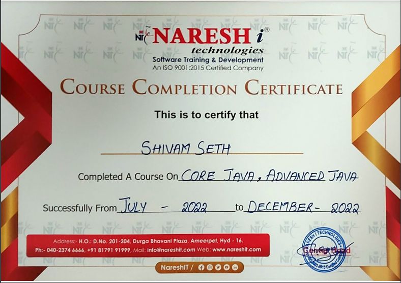 Shivam Seth on LinkedIn: #javascript #css #html #nareshit #java #oracle ... Shivam Seth on LinkedIn: #javascript #css #html #nareshit #java #oracle ...