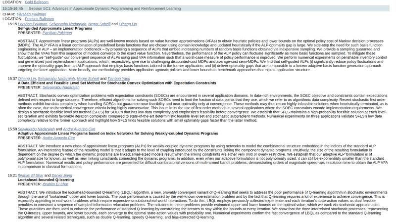 I am chairing a session with the title of I am chairing a session with the title of