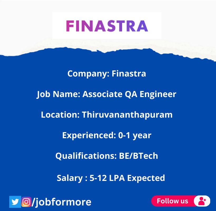 Shahul Shaik on LinkedIn: Finastra hiring Associate QA Engineer Shahul Shaik on LinkedIn: Finastra hiring Associate QA Engineer