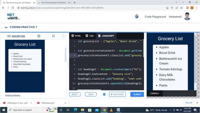 Venkatesh Ganji on LinkedIn: #100daysofcode #ccbp #nxtwave #day69 # ... Venkatesh Ganji on LinkedIn: #100daysofcode #ccbp #nxtwave #day69 # ...