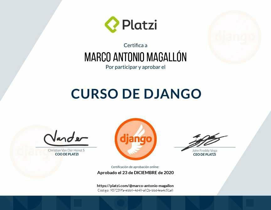#django #python | Marco Antonio Magallon #django #python | Marco Antonio Magallon