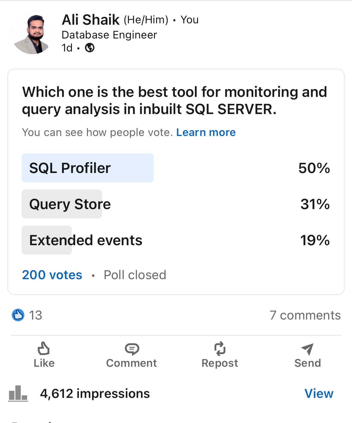 Ali Shaik on LinkedIn: #databaseadministration #sqlserverdba #database ... Ali Shaik on LinkedIn: #databaseadministration #sqlserverdba #database ...