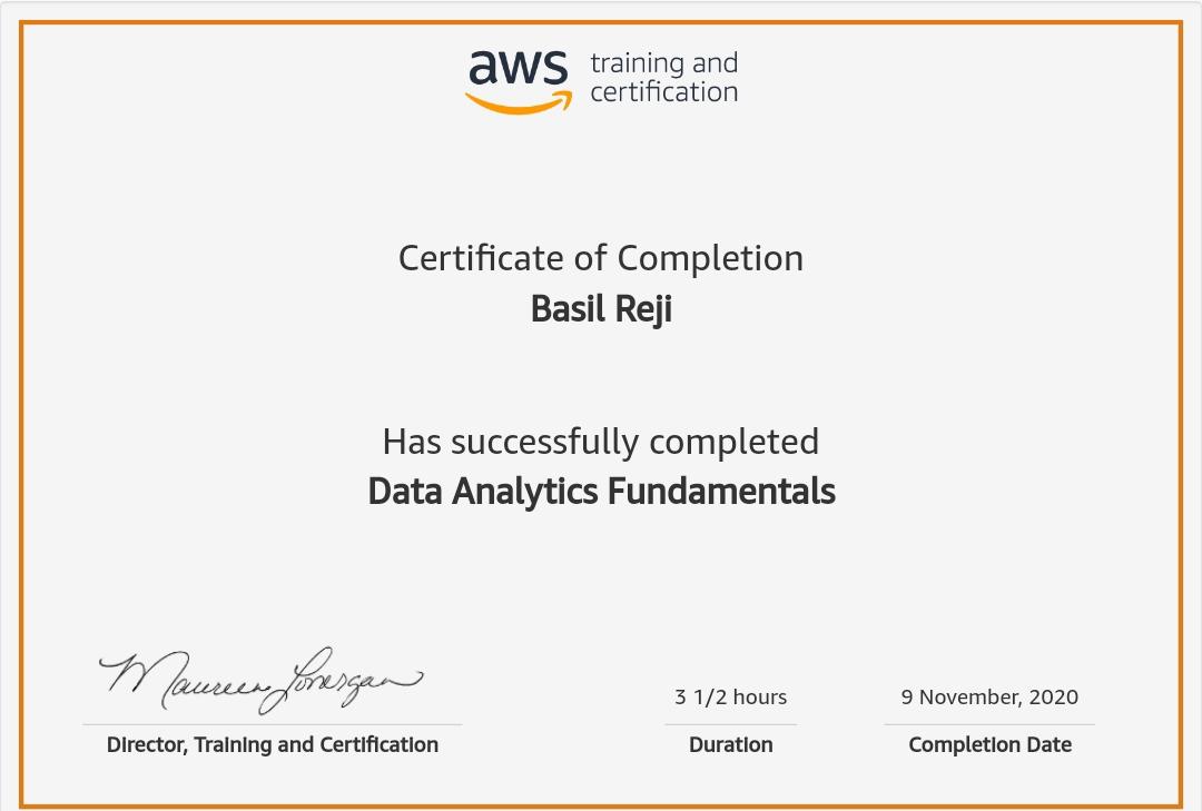 Basil Reji on LinkedIn: #moretogo #dataanalysts #amazonwebservices Basil Reji on LinkedIn: #moretogo #dataanalysts #amazonwebservices