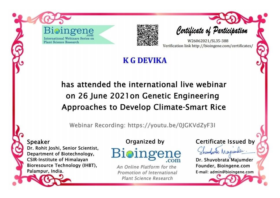 DEVIKA K G on LinkedIn: #webinar #bioingene #geneticengineering # ... DEVIKA K G on LinkedIn: #webinar #bioingene #geneticengineering # ...