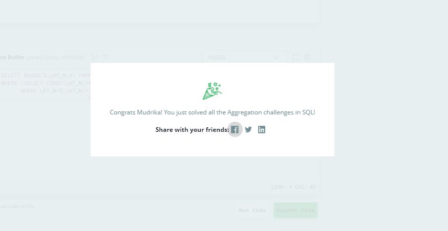 Mudrika Yaduvanshi on LinkedIn: #sql #sqlqueries #sqlserver #hackerrank ... Mudrika Yaduvanshi on LinkedIn: #sql #sqlqueries #sqlserver #hackerrank ...