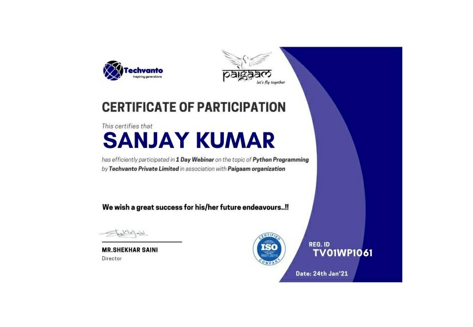 Sanjay Kumar on LinkedIn: #python #ml #pythonprogramming # ... Sanjay Kumar on LinkedIn: #python #ml #pythonprogramming # ...