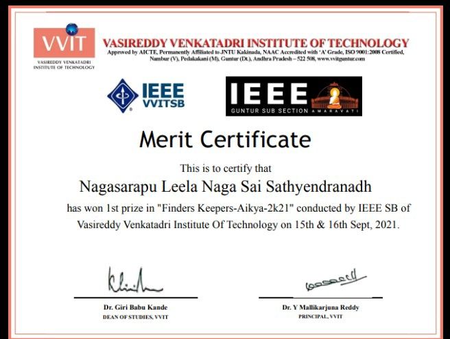 Leela Naga Sai Sathyendranadh Nagasarapu on LinkedIn: #thankyou Leela Naga Sai Sathyendranadh Nagasarapu on LinkedIn: #thankyou