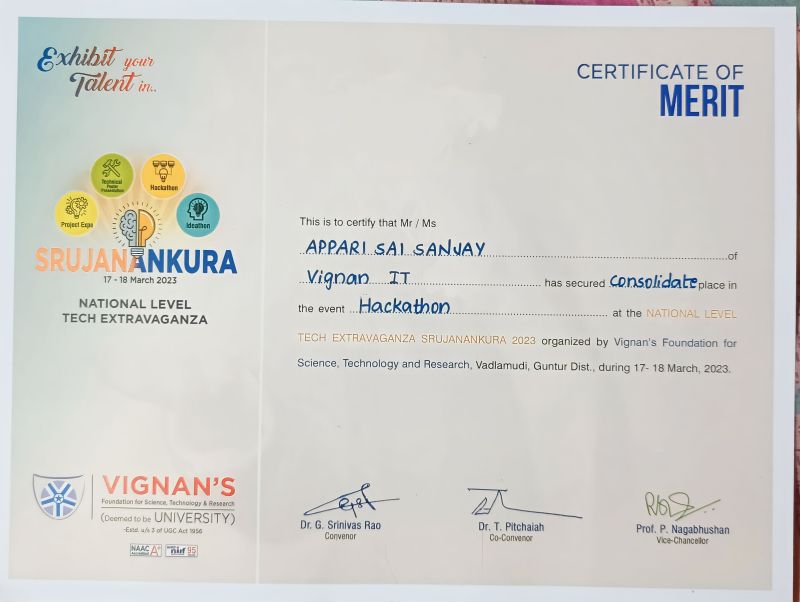 Sanjay Appari on LinkedIn: #connections #hackathon #srujanankura # ... Sanjay Appari on LinkedIn: #connections #hackathon #srujanankura # ...
