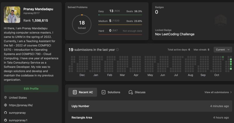 Pranay Mandadapu on LinkedIn: #leetcode #goals Pranay Mandadapu on LinkedIn: #leetcode #goals