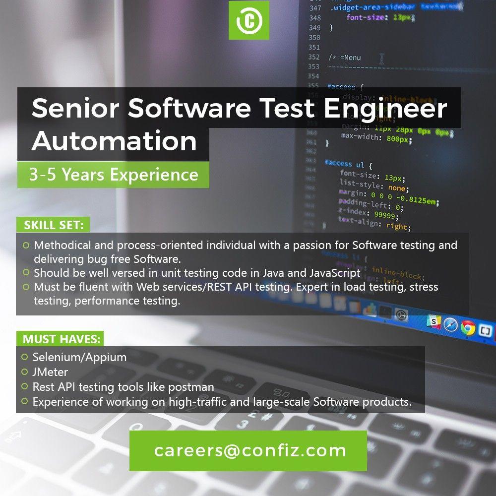 Confiz on LinkedIn: Confiz is hiring Senior Software Test Engineer ... Confiz on LinkedIn: Confiz is hiring Senior Software Test Engineer ...