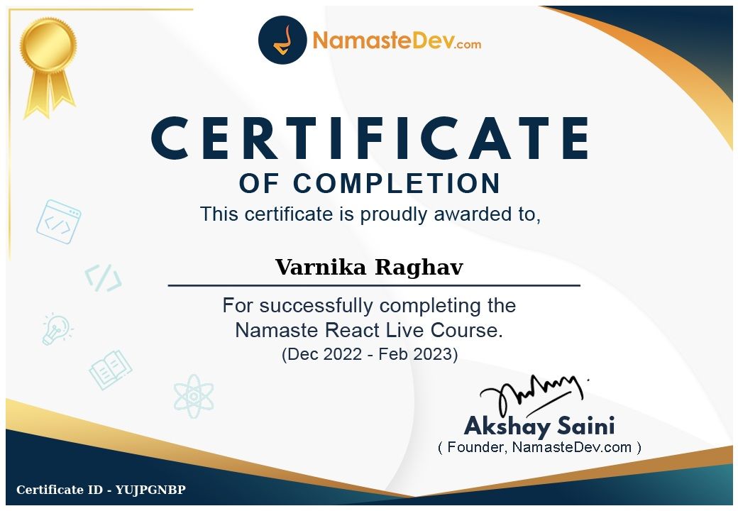 Varnika Raghav on LinkedIn: #react #javascript #thankyou #namastereact ... Varnika Raghav on LinkedIn: #react #javascript #thankyou #namastereact ...