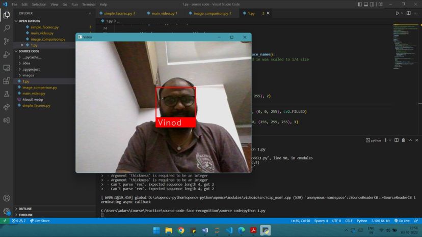 Vinod Suresh on LinkedIn: #opencv #facerecognition #python #objectdetection Vinod Suresh on LinkedIn: #opencv #facerecognition #python #objectdetection
