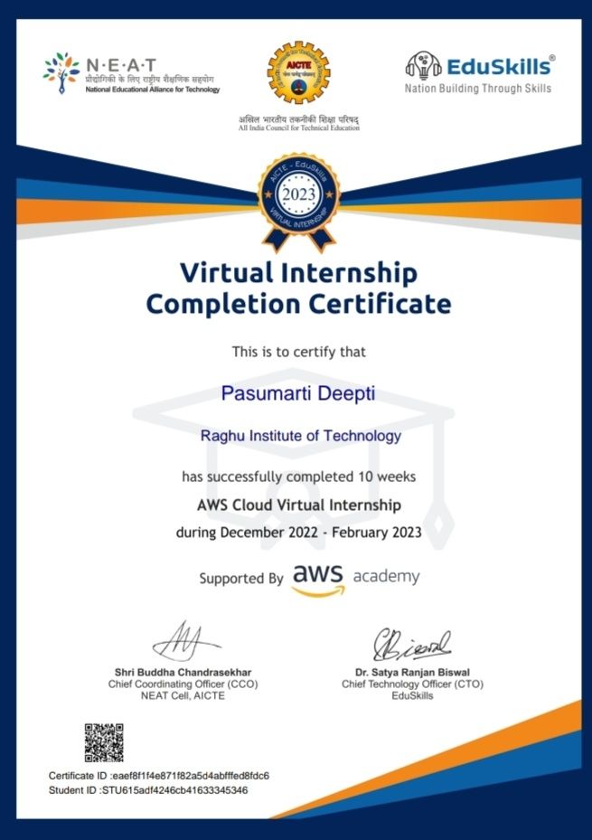 Deepthi Pasumarthi on LinkedIn: #cloud #internship #aws # ... Deepthi Pasumarthi on LinkedIn: #cloud #internship #aws # ...