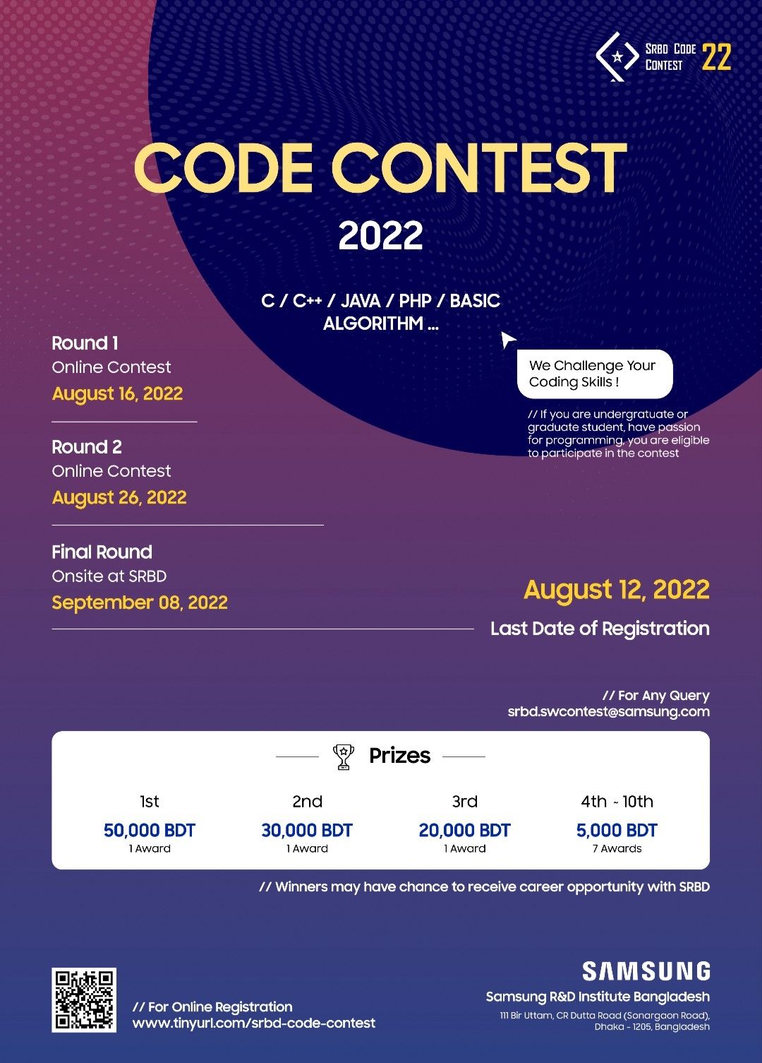 Samiul Hossain on LinkedIn: #opportunity #freshgraduates #srbd Samiul Hossain on LinkedIn: #opportunity #freshgraduates #srbd