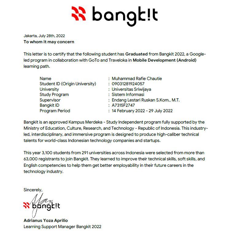 Muhammad Rafie Chautie on LinkedIn: #kampusmerdeka #bangkit2022 #msib # ... Muhammad Rafie Chautie on LinkedIn: #kampusmerdeka #bangkit2022 #msib # ...