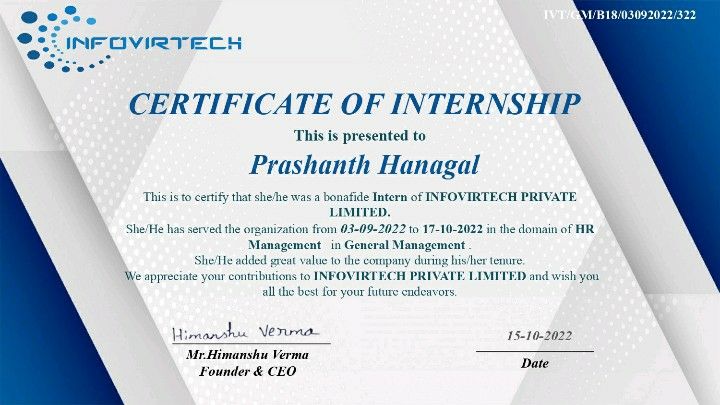 Prashanth Hanagal on LinkedIn: Hi connections, I am happy to share with ... Prashanth Hanagal on LinkedIn: Hi connections, I am happy to share with ...