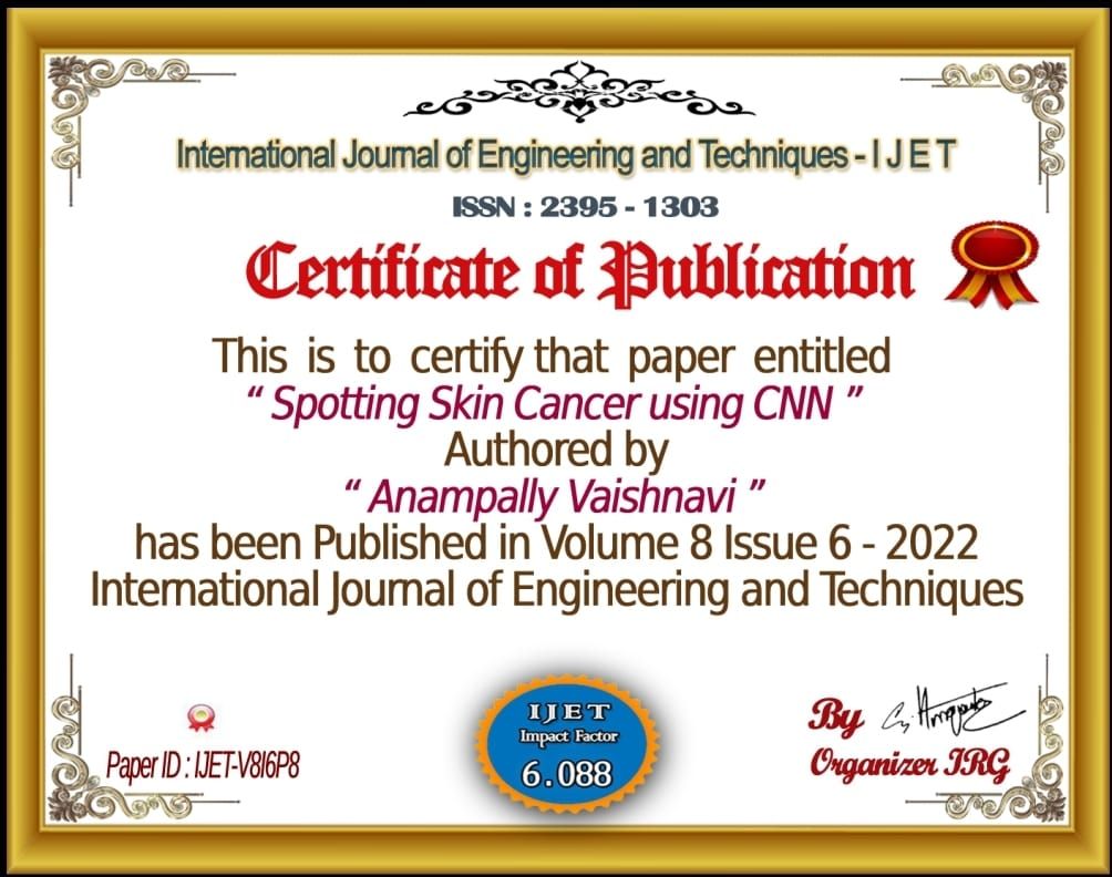 Vaishnavi Anampally on LinkedIn: #research #skincancer #cnn Vaishnavi Anampally on LinkedIn: #research #skincancer #cnn