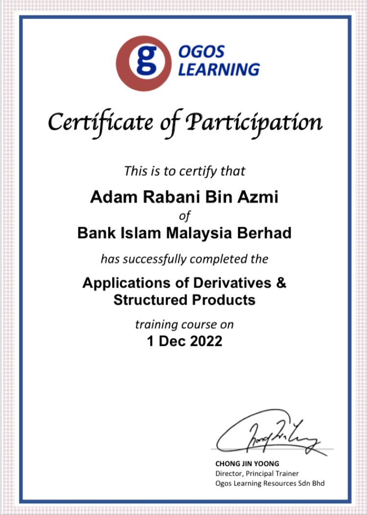 Adam Rabani Bin Azmi on LinkedIn: Thank you Jin Yoong Chong, CFA for ... Adam Rabani Bin Azmi on LinkedIn: Thank you Jin Yoong Chong, CFA for ...