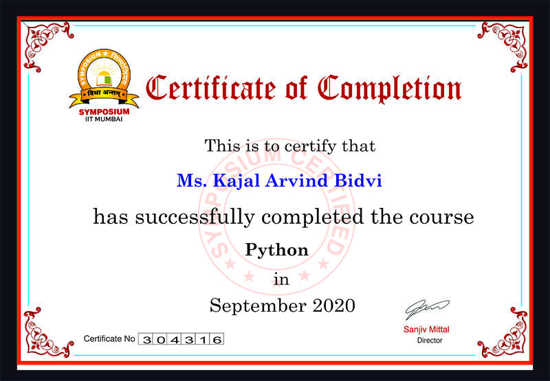 Kajal Bidvi on LinkedIn: #pythonprogramming #iitbombay #training Kajal Bidvi on LinkedIn: #pythonprogramming #iitbombay #training
