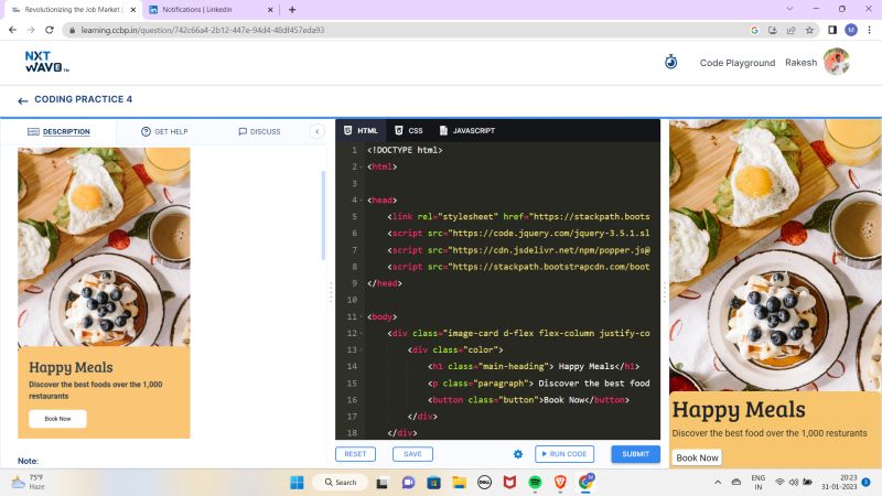 Rakesh Malthumkar on LinkedIn: #code4 #codepractice #nxtwave # ... Rakesh Malthumkar on LinkedIn: #code4 #codepractice #nxtwave # ...