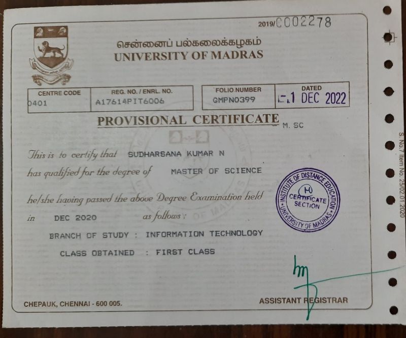 Sudharsana Kumar on LinkedIn: Completed the PG course.... | 17 comments Sudharsana Kumar on LinkedIn: Completed the PG course.... | 17 comments