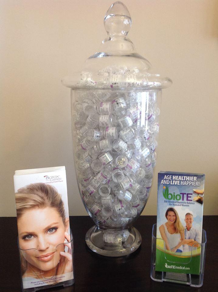 How many vials of Botox do you think is in this vase?? Stop by and let ... How many vials of Botox do you think is in this vase?? Stop by and let ...